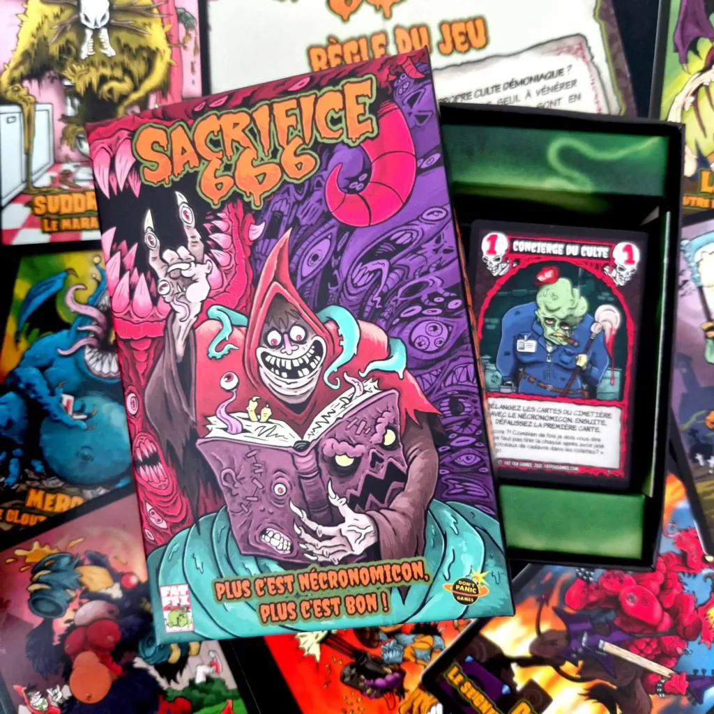 Test du jeu de société Sacrifice 666 chez Don’t Panic Games
